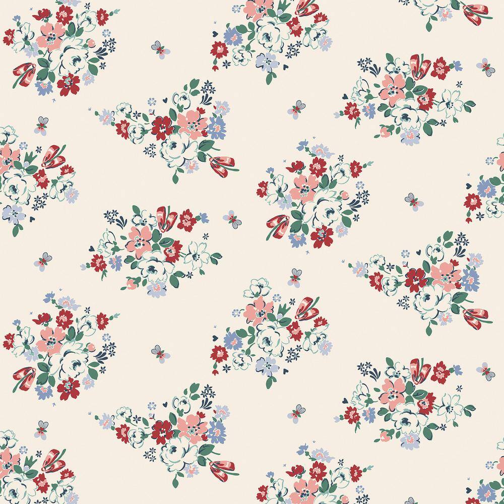 Clifton Floral Cream Wallpaper 125509 - The Home Depot