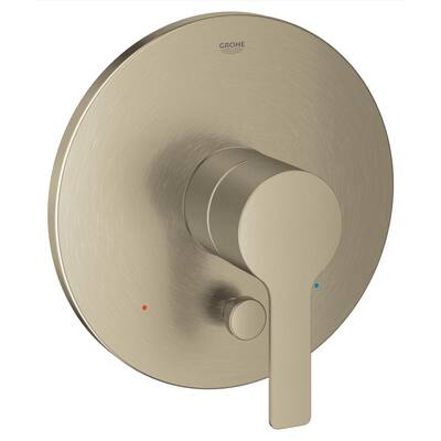 GROHE Lineare 1-Handle Wall Mount Shower and Valve Trim Kit in Brushed ...