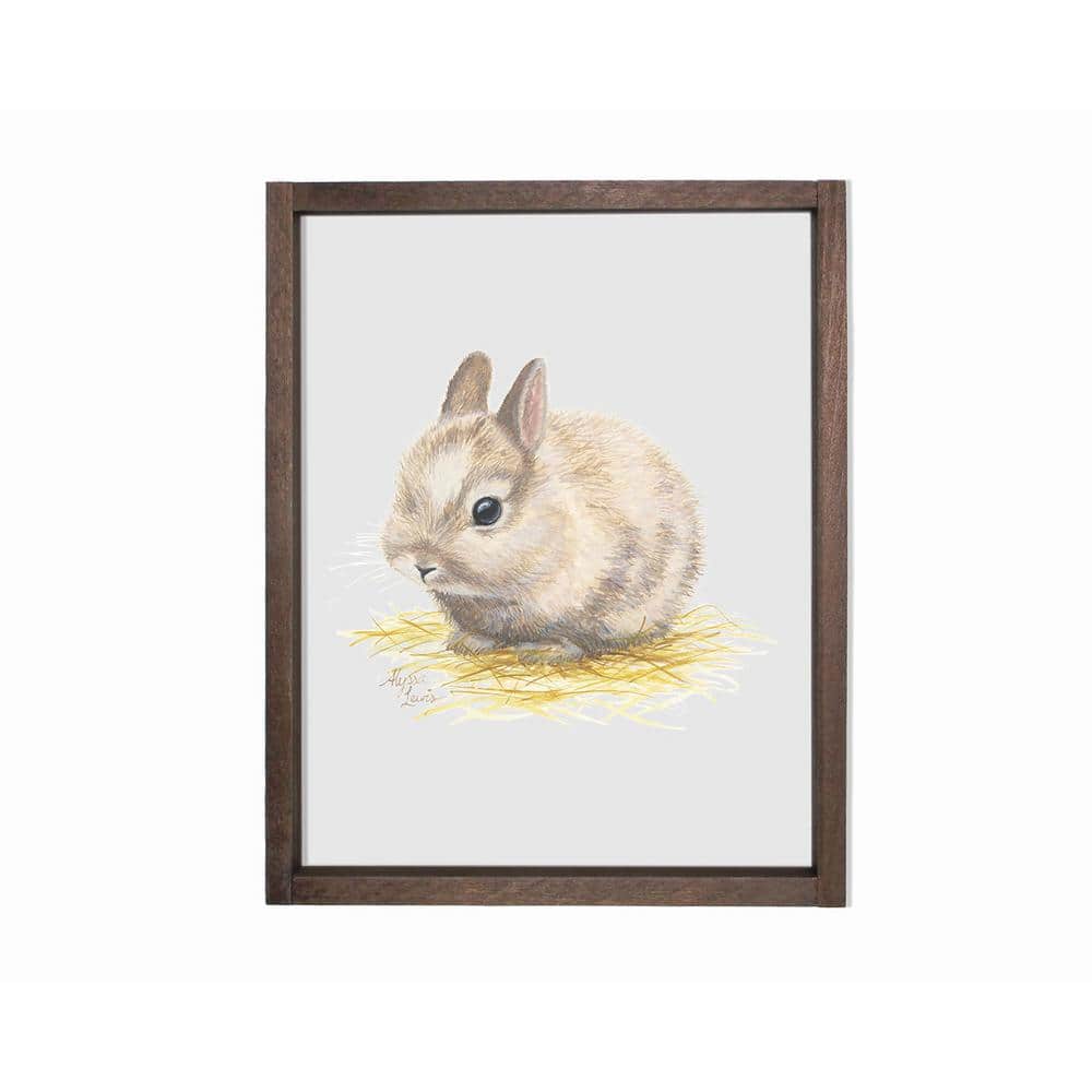 Barnyard Littles Bunny Farmhouse Decorative Sign 8 in. x 10 in. FH1 ...