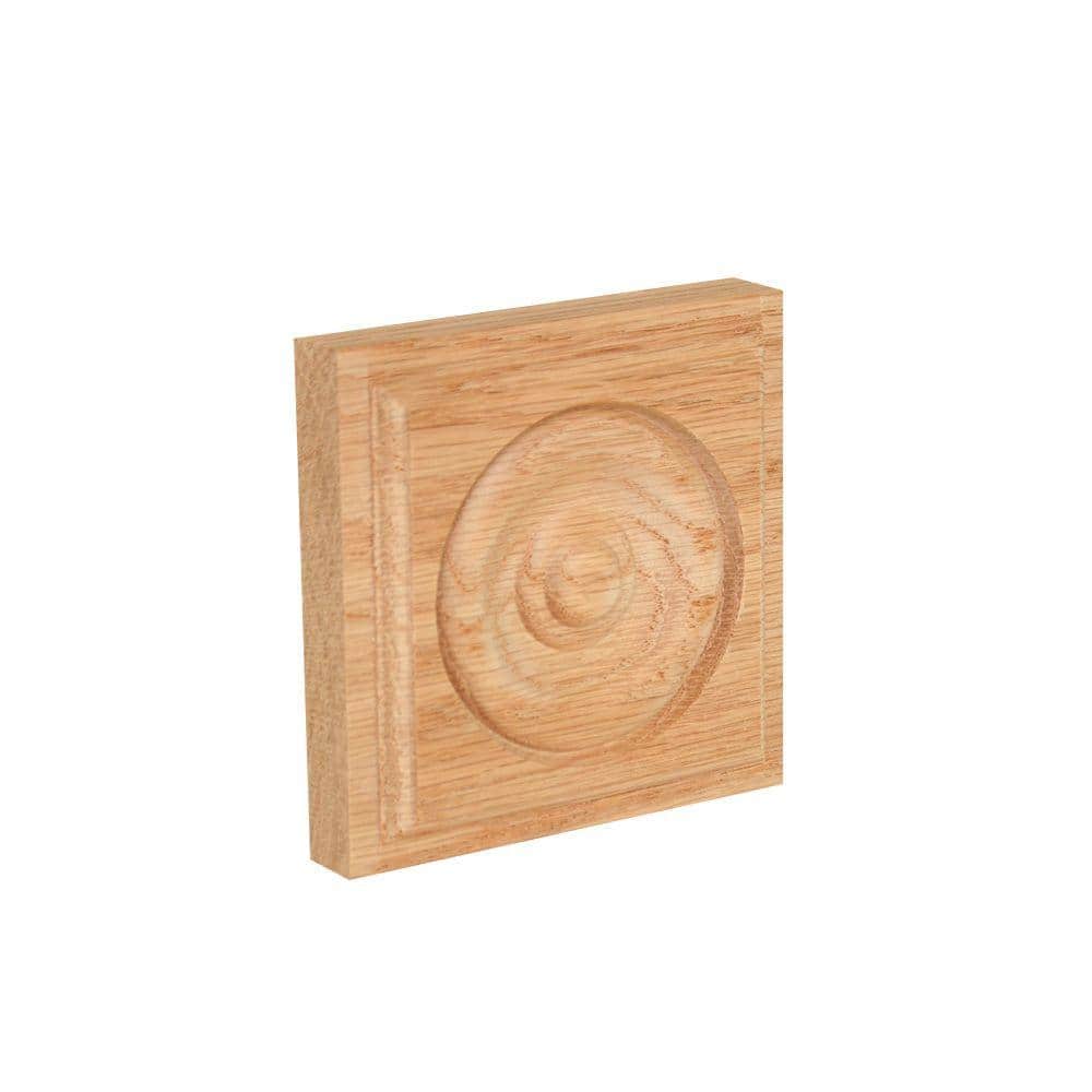 3-3/8 in. x 3-3/8 in. x 3/4 in. Oak Rosette ROSE-RO - The Home Depot
