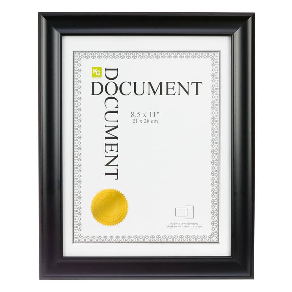 KG Reagan Document Frame - Black, 8.5" x 11", 12-Pack PH43848-5MC - The ...