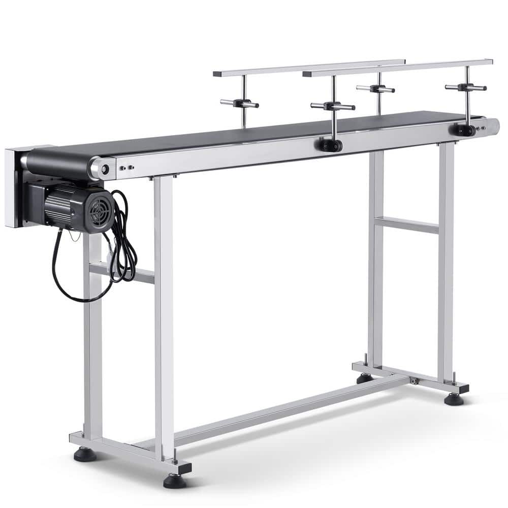 VEVOR Belt Conveyor 59 in. x 8 in. Conveyor Table Motorized Belt ...