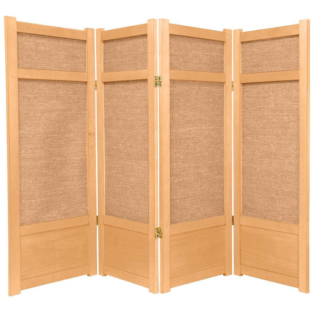 Red Lantern 4 ft. Natural 4-Panel Room Divider CLJUTE-NAT - The Home Depot