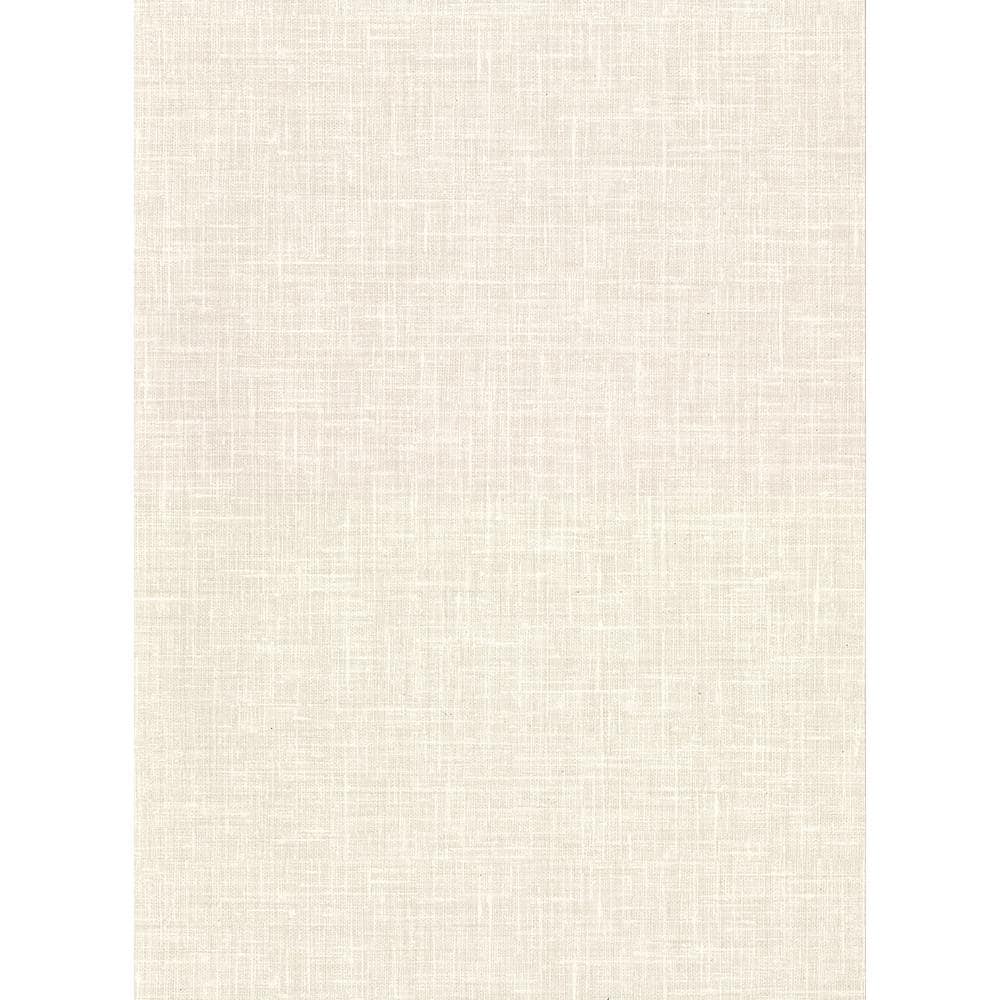 Warner Upton Cream Faux Linen Vinyl Strippable Roll (Covers 60.8 sq. ft ...
