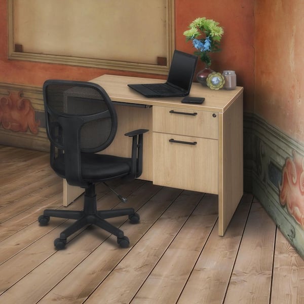 Regency Legacy 42 in. x 24 in. Noble Oak Executive Desk with Single ...