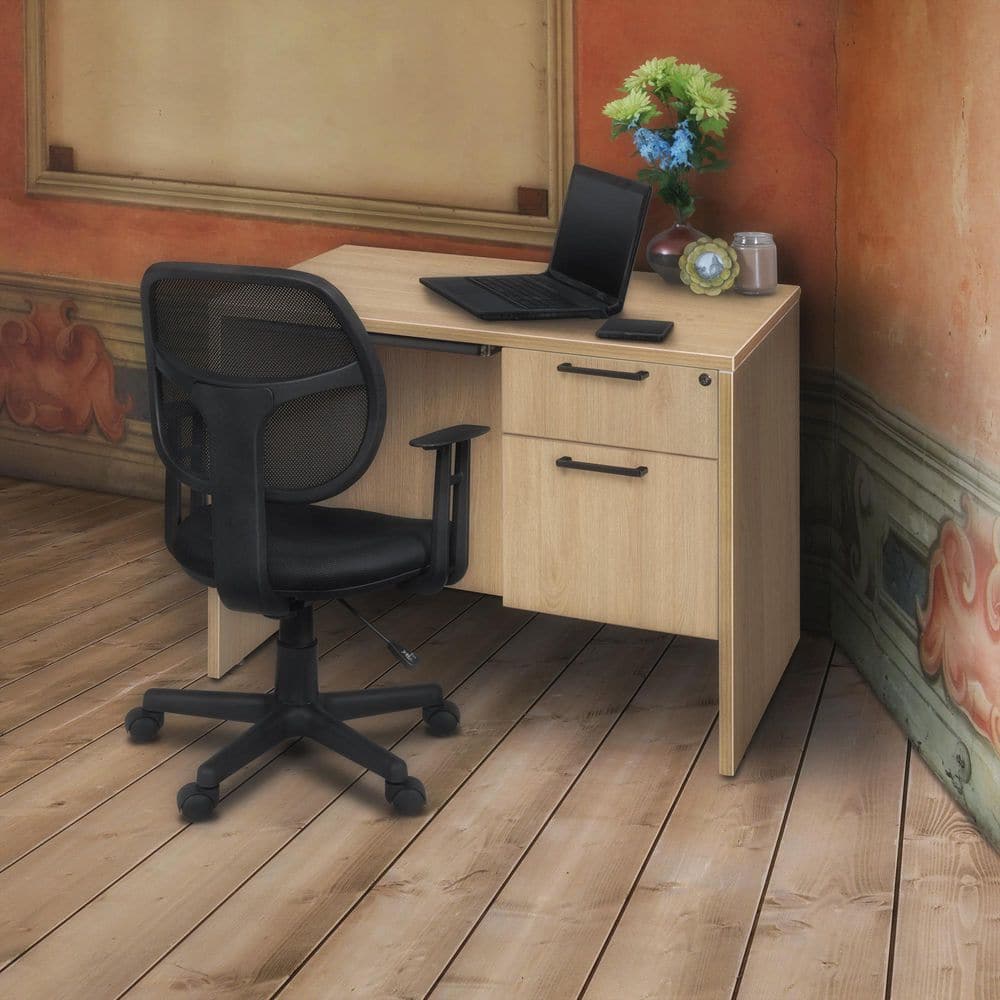 Regency Legacy 42 in. x 24 in. Noble Oak Executive Desk with Single ...
