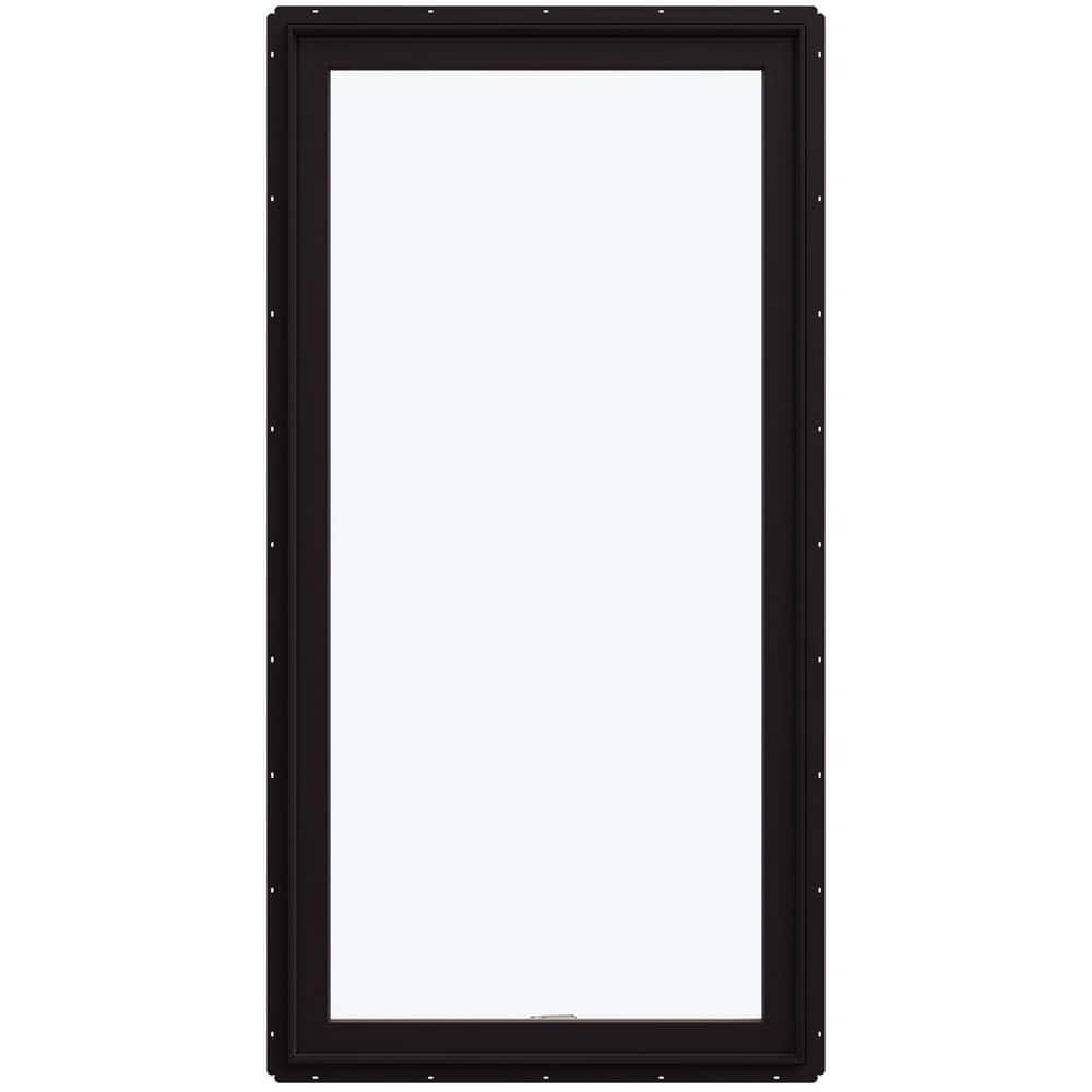JELD-WEN 36 in. x 72 in. W-5500 Right-Hand Casement Wood Clad Window ...
