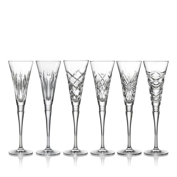 WATERFORD Winter Wonders 6.76 oz. Clear Crystal Champagne Flute Glasses ...
