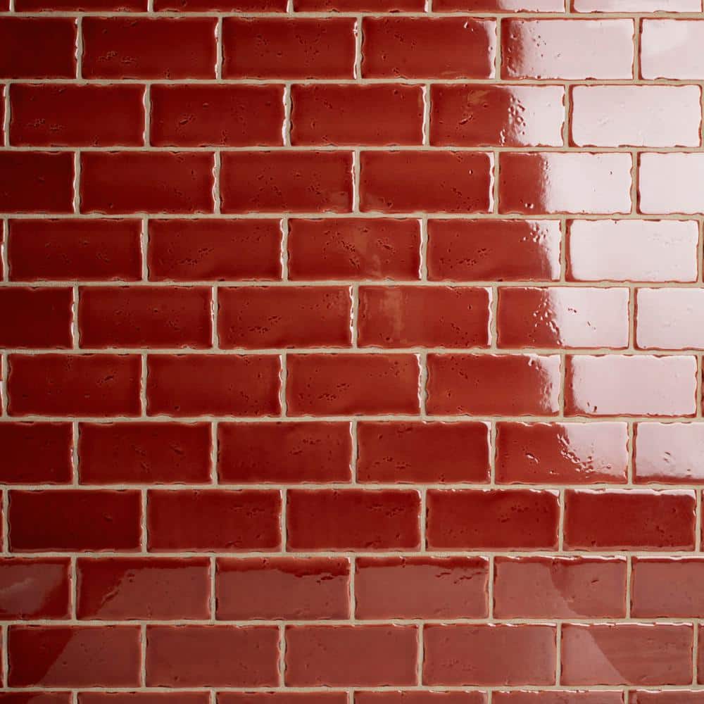 Merola Tile Novecento Burdeos 2-1/2 in. x 5-1/8 in. Ceramic Subway Wall ...