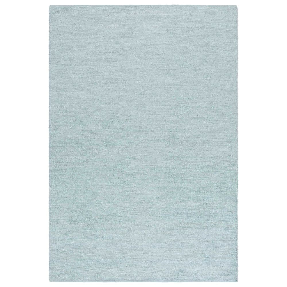 SAFAVIEH Montauk 4 ft. x 6 ft. Turquoise Modern Solid Area Rug MTK321K ...