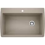 Blanco DIAMOND Silgranit Dual Mount Granite Composite 33.5 in. 1-Hole ...