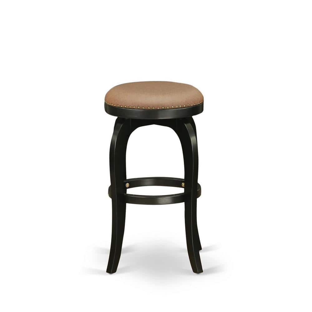 HOME IMPORTS EMPORIUM 30 in. H Black Counter Height Wooden Barstool ...