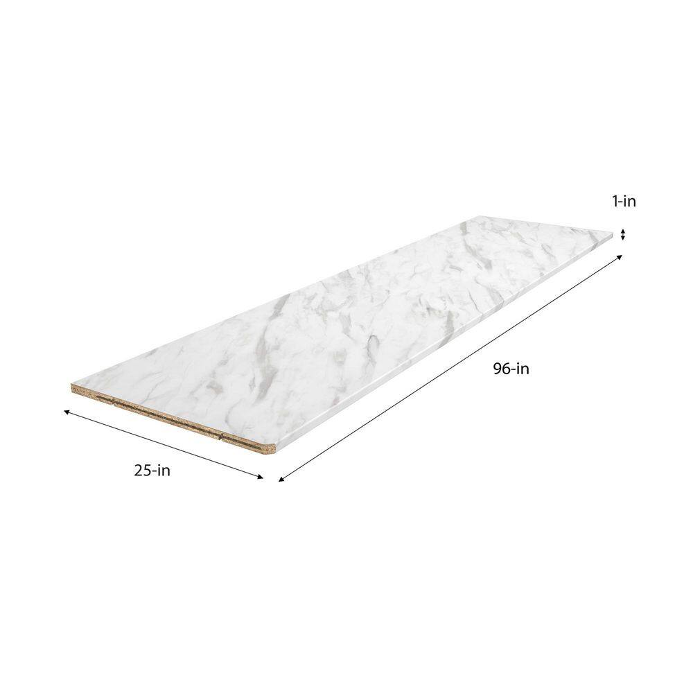 Latitude 59 8ft. L x 25 in. D Left Miter Laminate Countertop in Matte ...