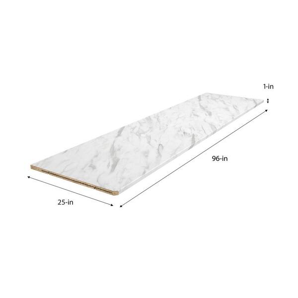 Latitude 59 8ft. L x 25 in. D Left Miter Laminate Countertop in Matte ...