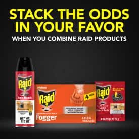Raid Concentrated Deep Reach Pest Killer and Roach Fogger, 1.5 fl oz (4 ...