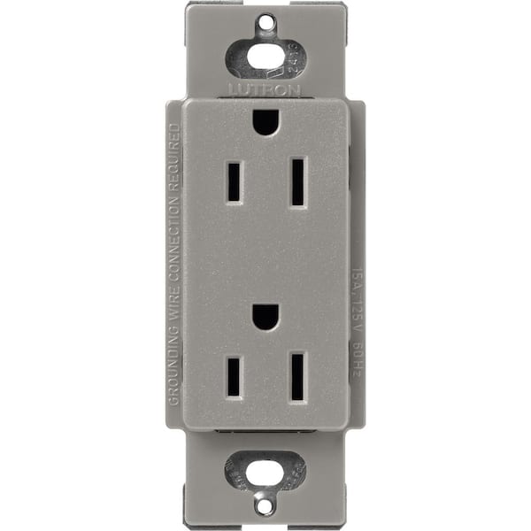 Lutron Claro 15 Amp Duplex Outlet, Cobblestone (SCR-15-CS) SCR-15-CS ...