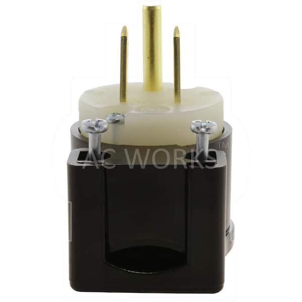 AC WORKS 15 Amp 125-Volt NEMA 5-15P 3-Prong All Angles Elbow Household ...
