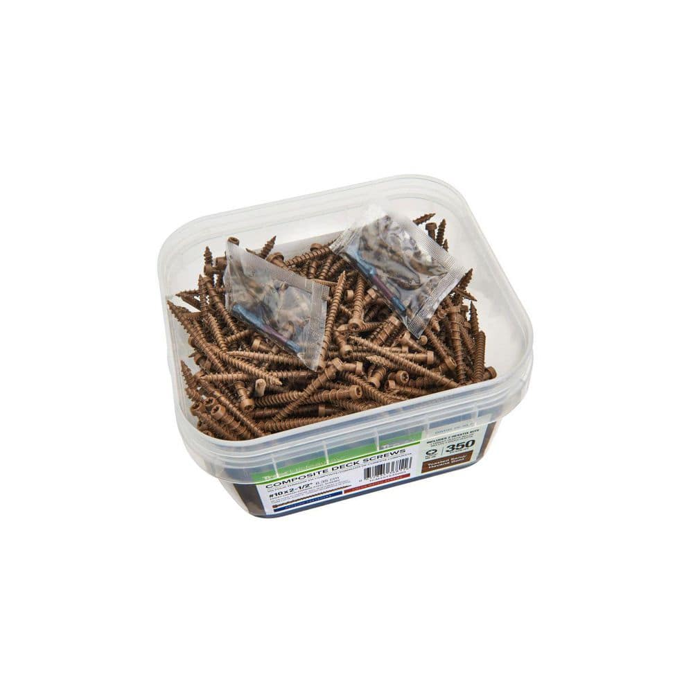 Trex 350-Pack #10 x 2-1/2 in. Toasted Sand & Havana Gold Torx Flat ...