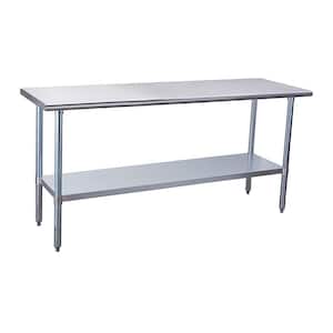 Tileon Stainless Steel Kitchen Utility Table With Under-shelf and ...
