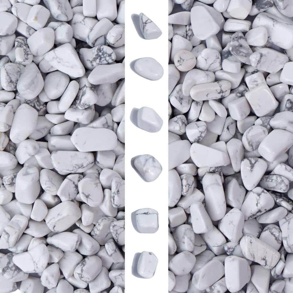 2 lb 7-9 mm Natural River Rocks Decorative Pebbles White for Plants ...
