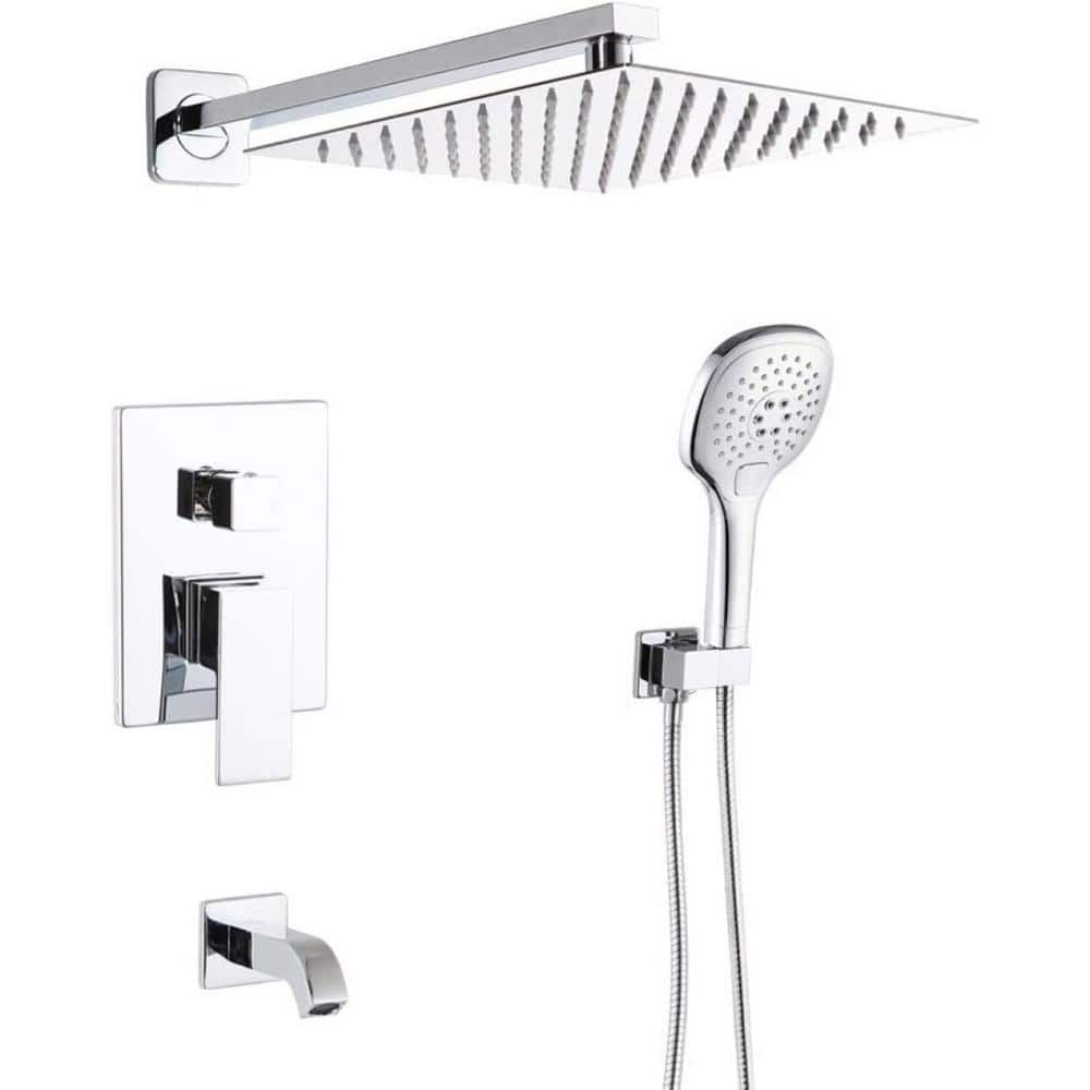 16 GAUGE SINKS Roxy 14.5 in. W 3 Jet Shower Tower in Chrome 16GS-36199 ...