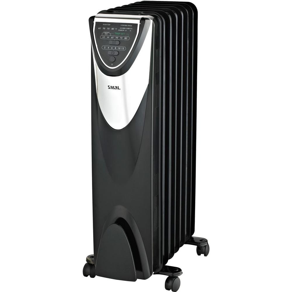 SMAL 1500-Watt Digital Oil-Filled Radiator Electric Portable Heater ...