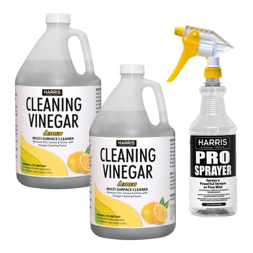 Harris 128 oz. Cleaning Vinegar All Purpose Cleaner Lemon and 32 oz ...