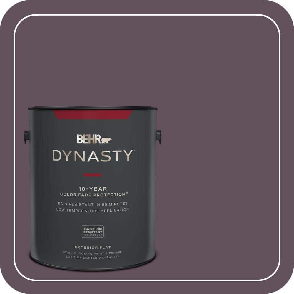 BEHR DYNASTY 1 gal. #S100-7 Medieval Wine Flat Exterior Stain-Blocking ...