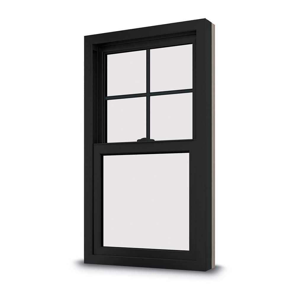 Andersen 100 Series 35.5 in. x 47.5 in. Black Single-Hung Composite ...