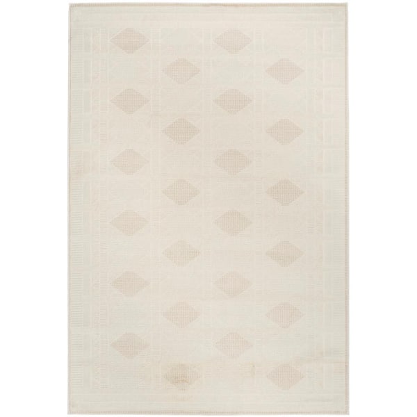 Nourison Nordic Ivory Beige 5 ft. x 7 ft. Geometric Contemporary Area ...