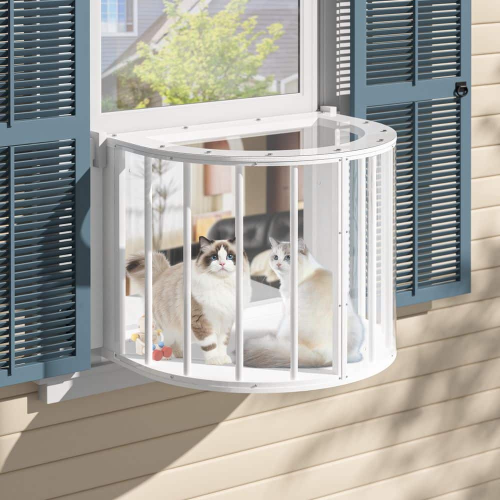 VEIKOUS Stylish Arched Cat Window Catio with Transparent Plexiglass for ...