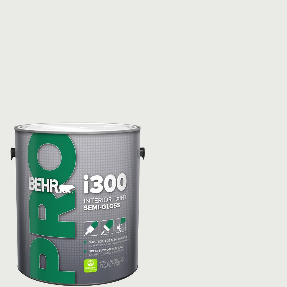 BEHR PRO 1 gal. Designer Collection #DC-002 Statement White Semi-Gloss ...
