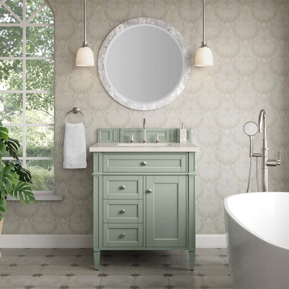 James Martin Vanities Brittany 30.0 in. Single Bath Vanity in Sage ...