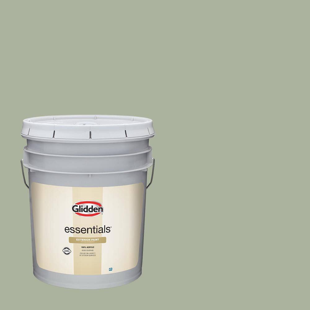 Glidden Essentials 5 gal. PPG1127-4 Gargoyle Satin Exterior Paint ...