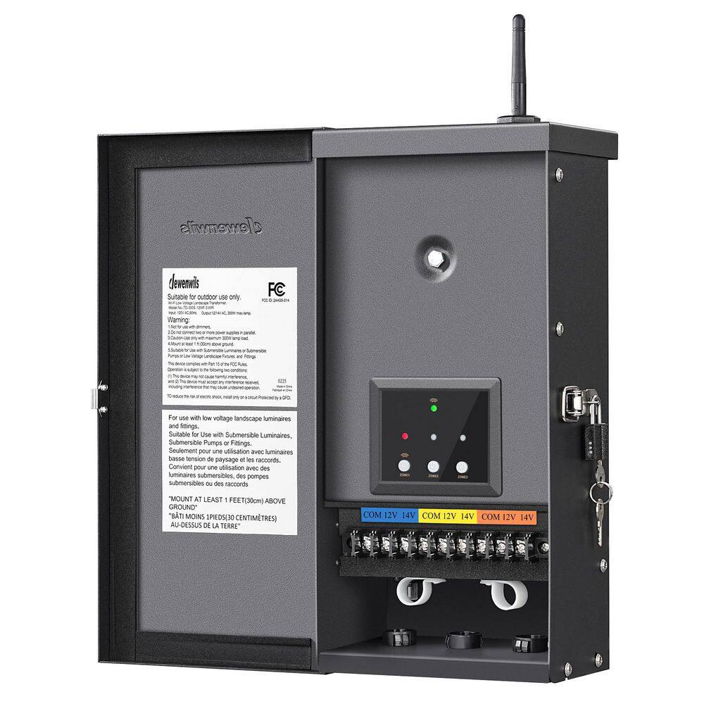 DEWENWILS 300 Wattage Wi-Fi Low Voltage Metal Landscape Lighting ...