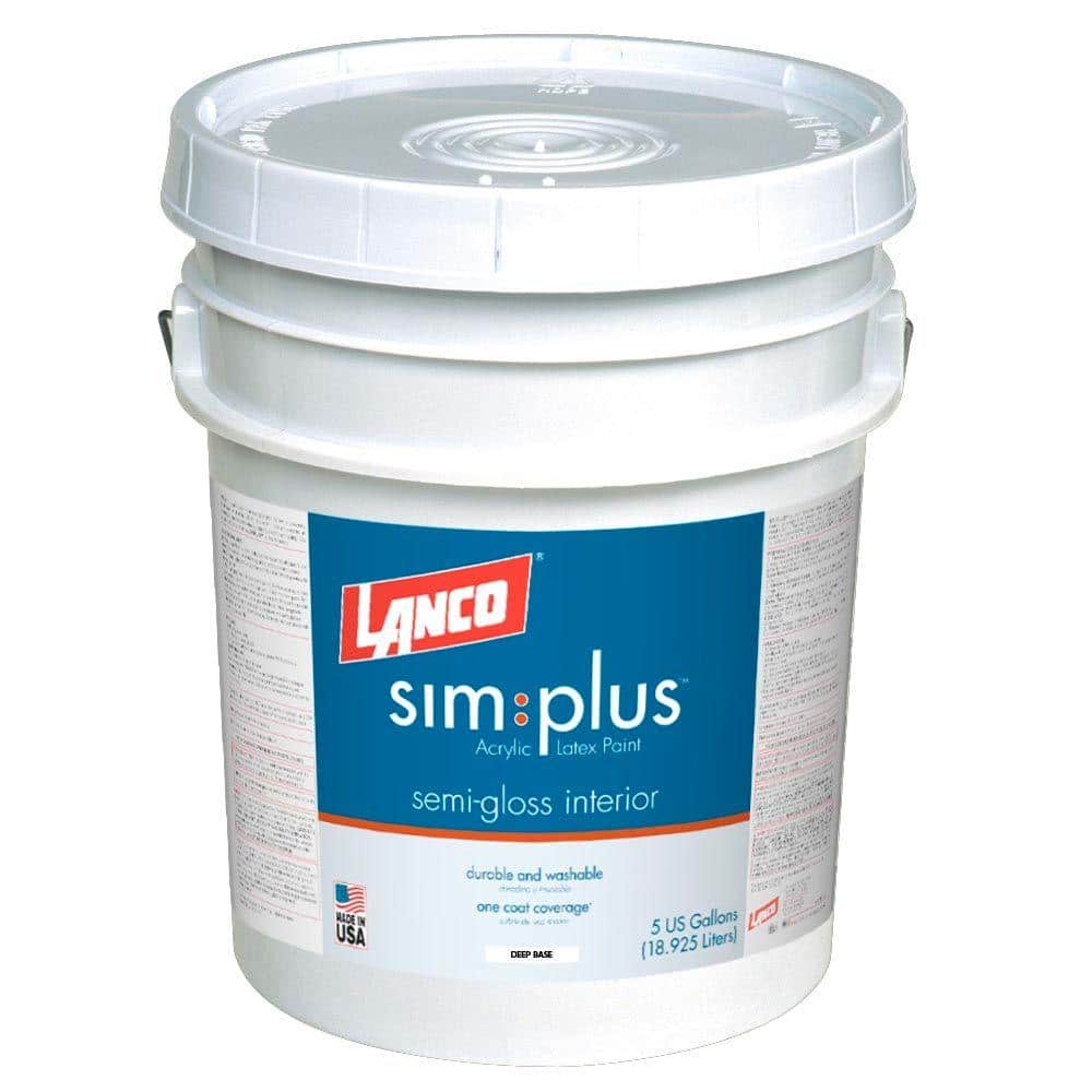 Lanco Simplus 5 Gal. White Semi-Gloss Interior Paint SI2777-2 - The ...