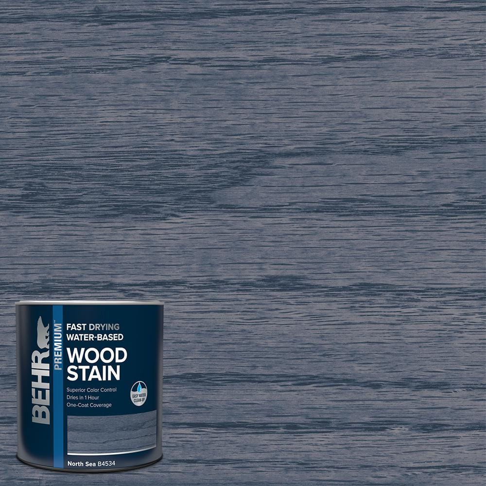 BEHR PREMIUM 1 qt. #TIS-043 North Sea Transparent Water-Based Fast ...