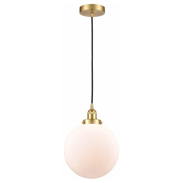 Innovations Beacon 60-Watt 1-Light Satin Gold Standard Mini Pendant ...