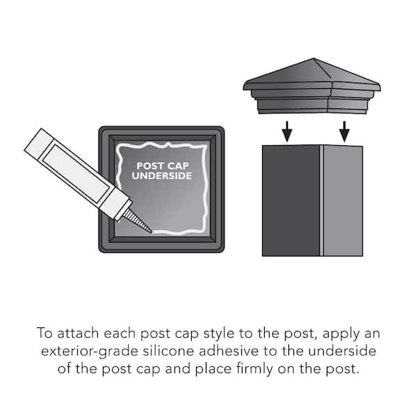 6 in. x 6 in. Black Metal Post Cap 359895 - The Home Depot 6 in. x 6 in. Black Metal Post Cap 359895 - The Home Depot