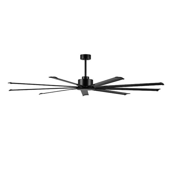 WINGBO 84 in. 9 Blades Indoor Ceiling Fan in Black with Remote WBCF ...