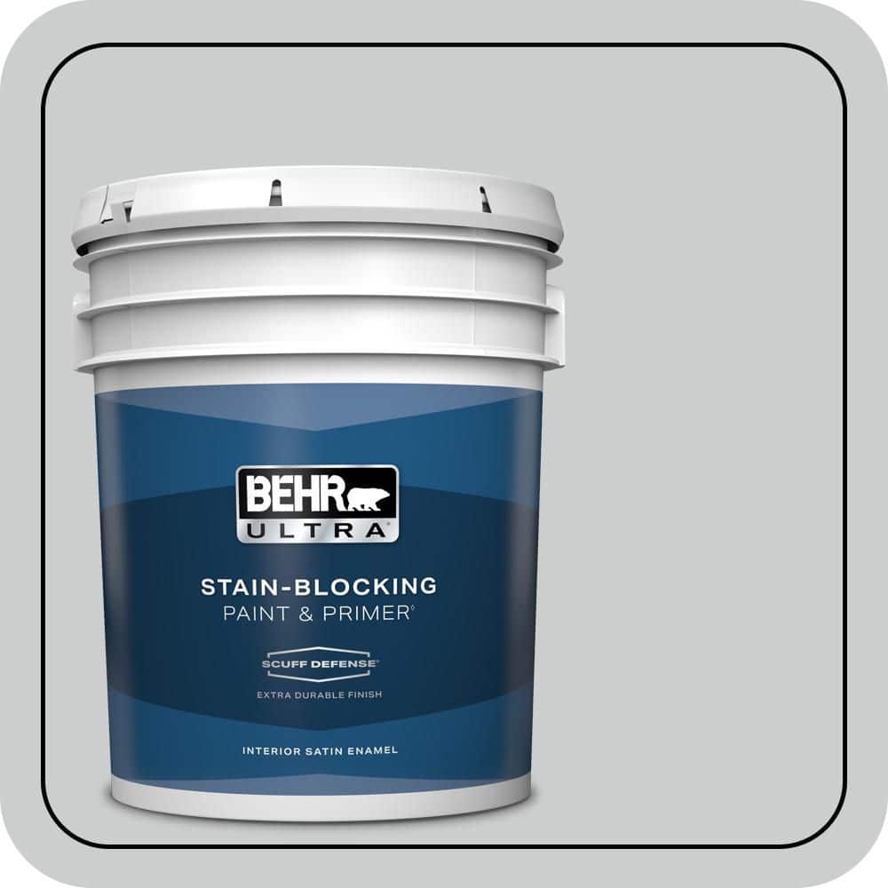BEHR ULTRA 5 gal. #N500-2 Loft Space Extra Durable Satin Enamel ...