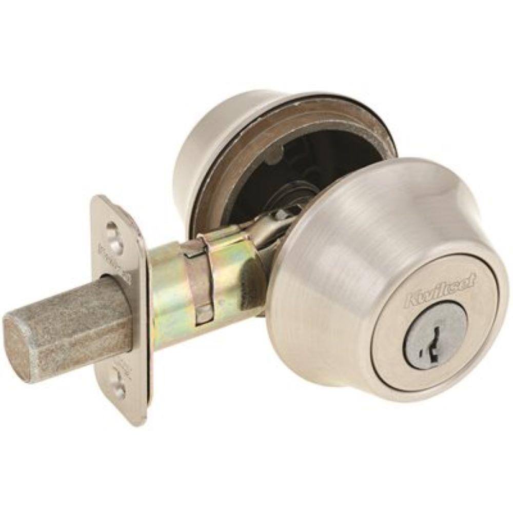 Kwikset 665 Series Satin Nickel Double-Cylinder Deadbolt Featuring ...