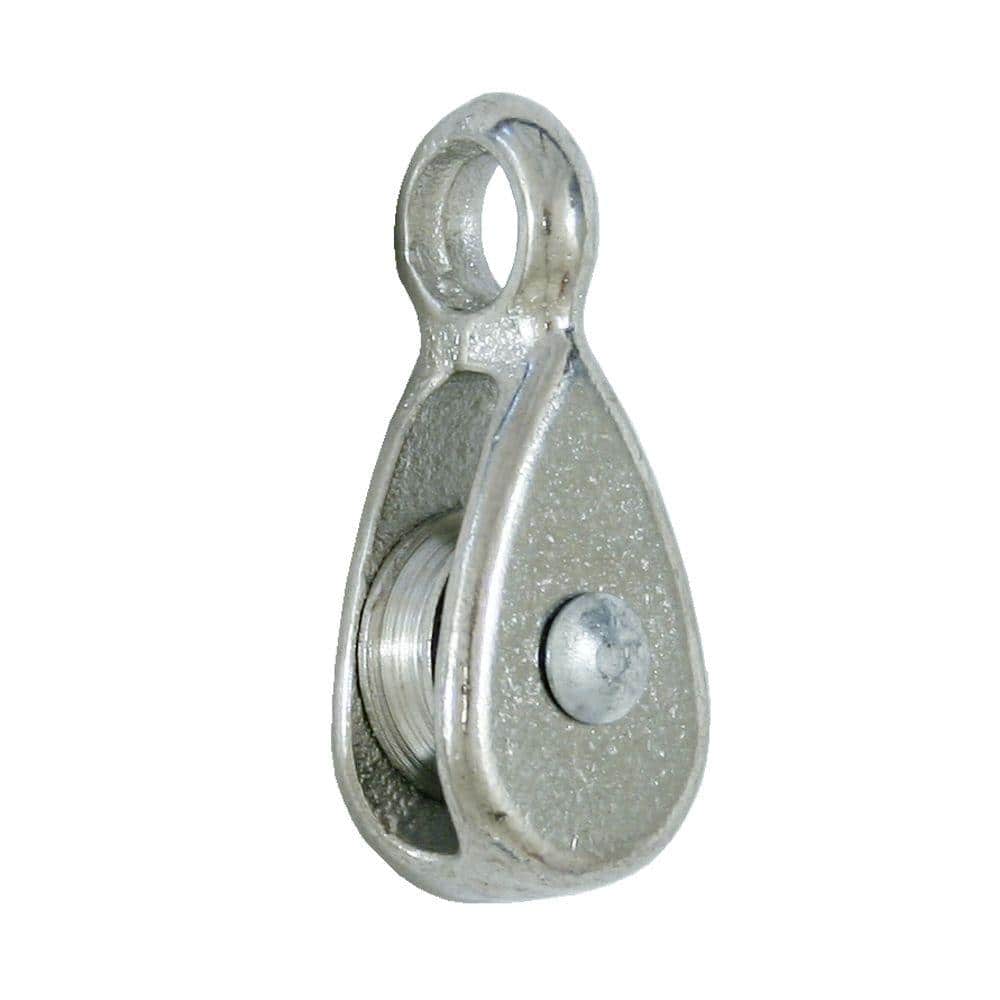 Everbilt 30 lb. 3/4 in. Zinc-Coated Fast-Eye Single Pulley 7071S-12 ...