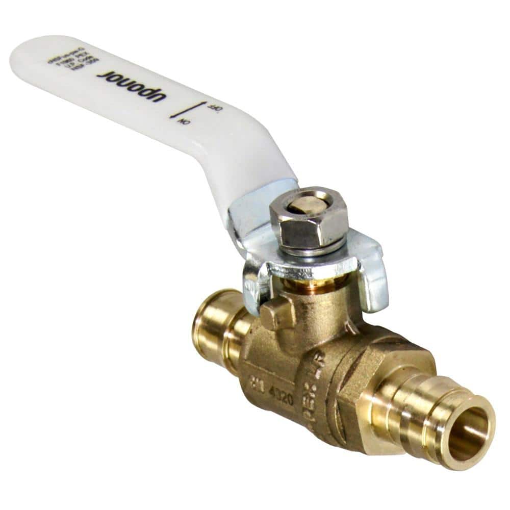 Uponor ProPEX 1/2 in. PEX-A Expansion Barb Lead-Free Brass Full-Port ...