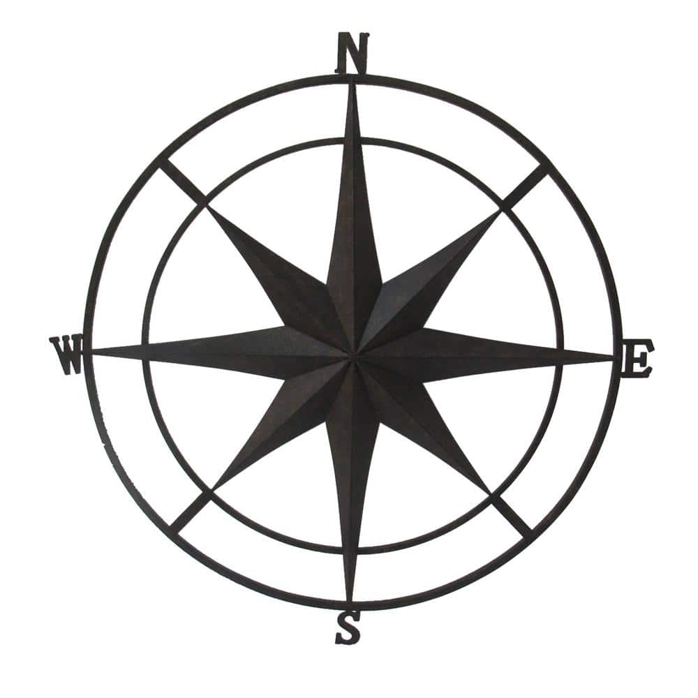 BACKYARD EXPRESSIONS PATIO · HOME · GARDEN 31 in. Black Wash Compass ...