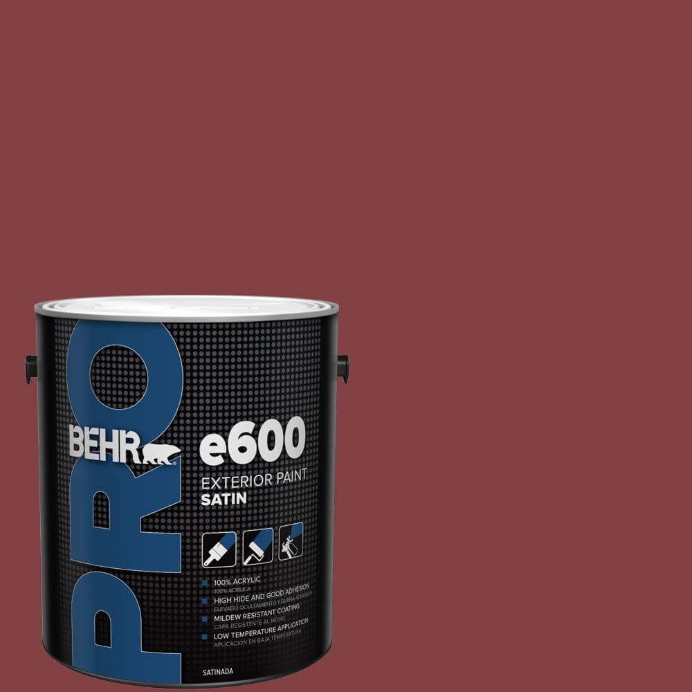 BEHR PRO 1 gal. #S-H-130 Red Red Wine Satin Exterior Paint PR64301 ...