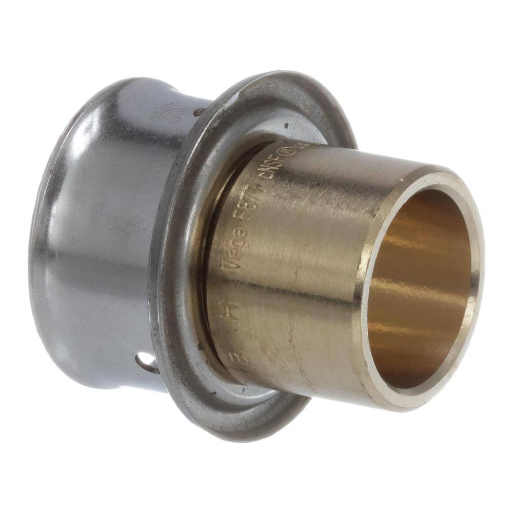 Viega PureFlow 3/4 in. Press x 1/2 in. Crimp Zero Lead Bronze Adapter ...