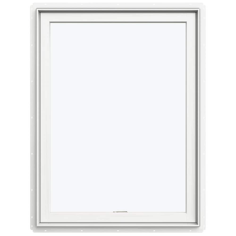JELD-WEN 30 in. x 48 in. W-5500 Left-Hand Casement Wood Clad Window ...