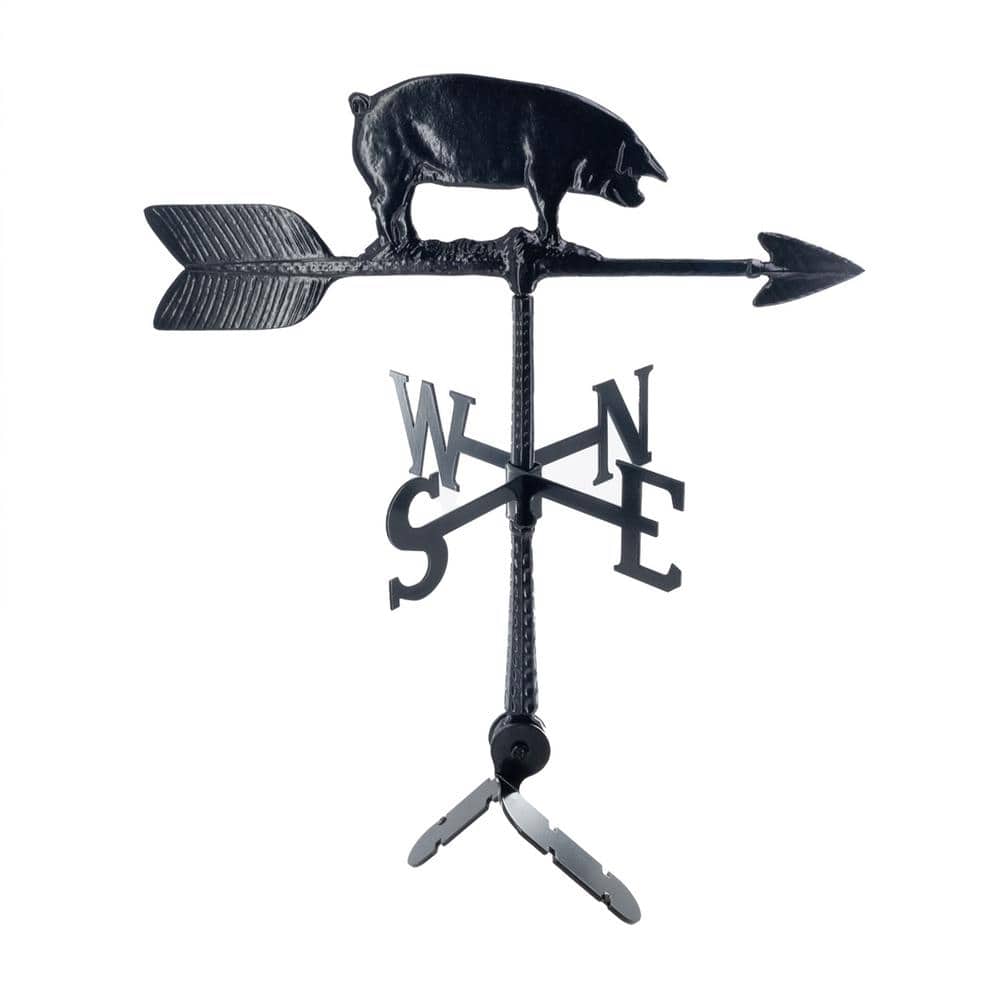 Montague Metal Products 24 in. Aluminum Pig Weathervane - Black WV-178 ...
