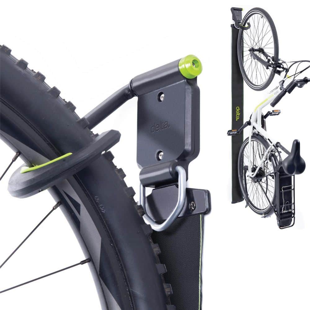 Delta 1-Bike Wall Ride Vertical Bike Storage Hook With Tire Wall Guard Holds Up To 100 lbs ...